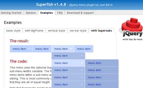 Superfish - Plugin jQuery para implementar varios tipos de menús - Pixelco Tech